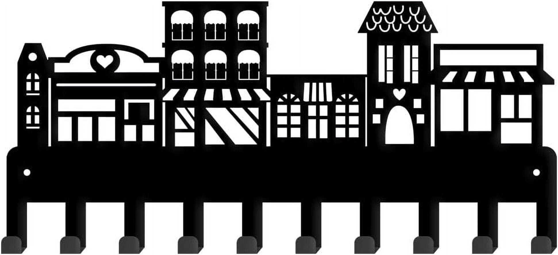 Metal Key Holder Metal Hook Rack Wall Mounted Key Organizer Houses ...