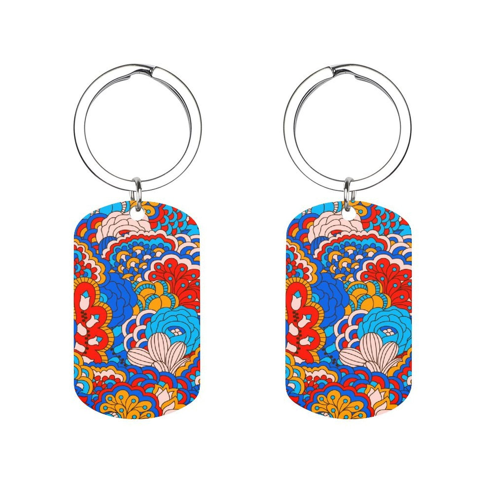 Metal Keychain 3.1×1.1in Material Solid Smooth No Trace Arc Design Used ...