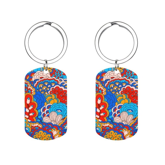 Metal Keychain 3.1×1.1in Material Solid Smooth No Trace Arc Design Used ...