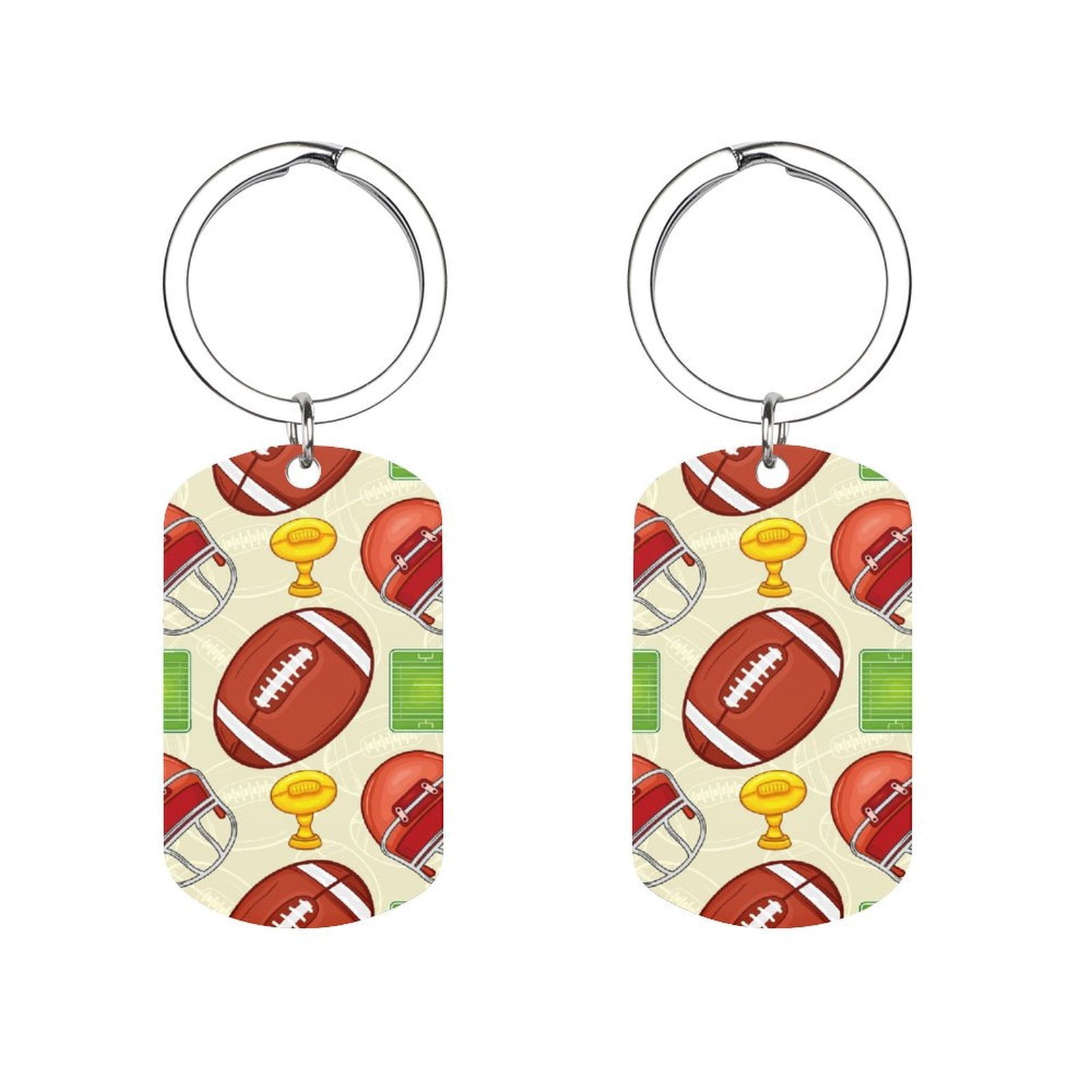 Metal Keychain 3.1×1.1in Material Solid Smooth No Trace Arc Design Used ...