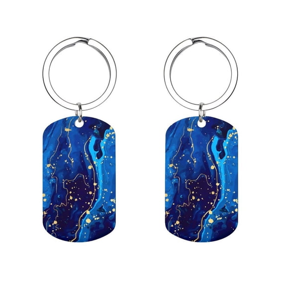 Metal Keychain 3.1×1.1in Material Solid Smooth No Trace Arc Design Used ...