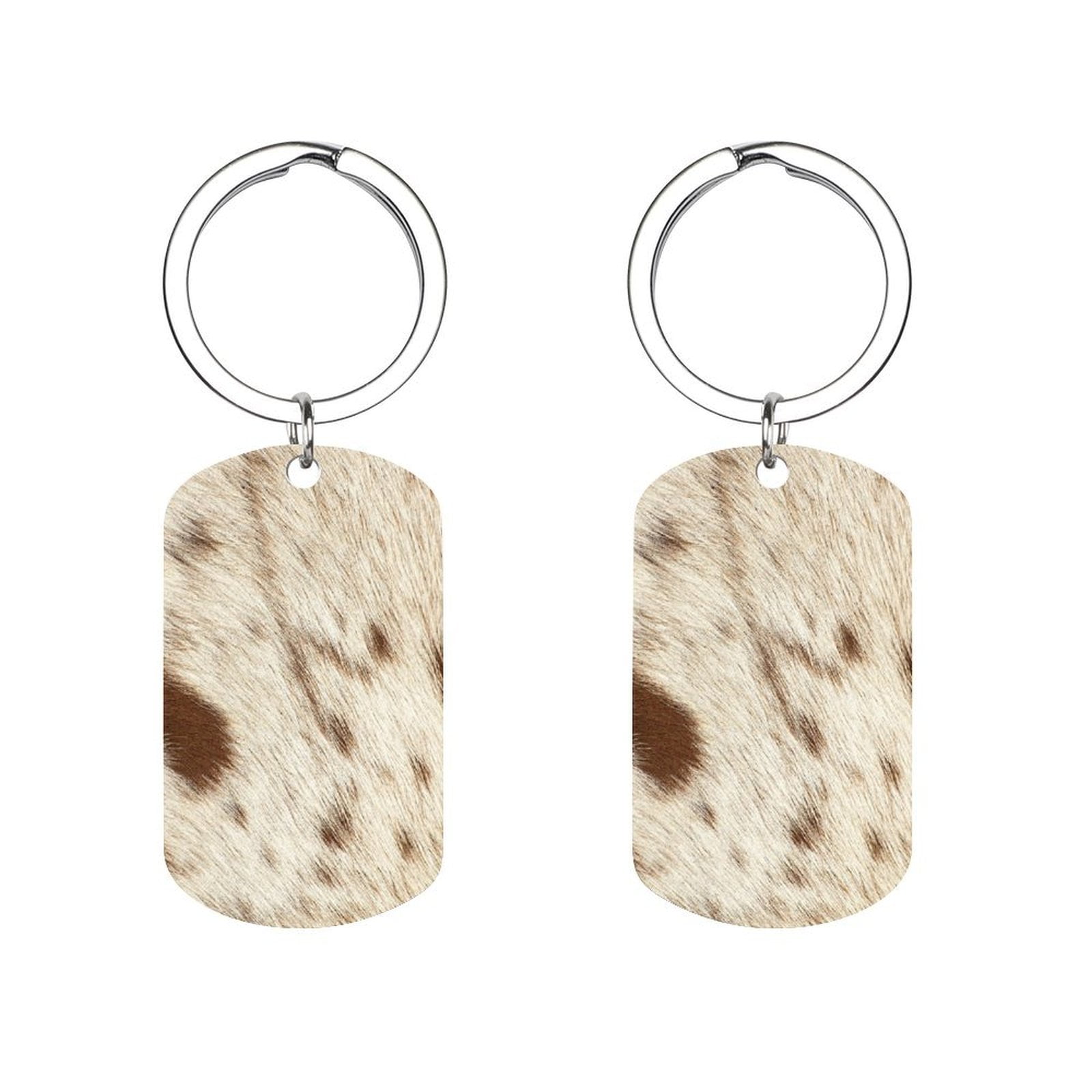 Metal Keychain 3.1×1.1in Material Solid Smooth No Trace Arc Design Used ...