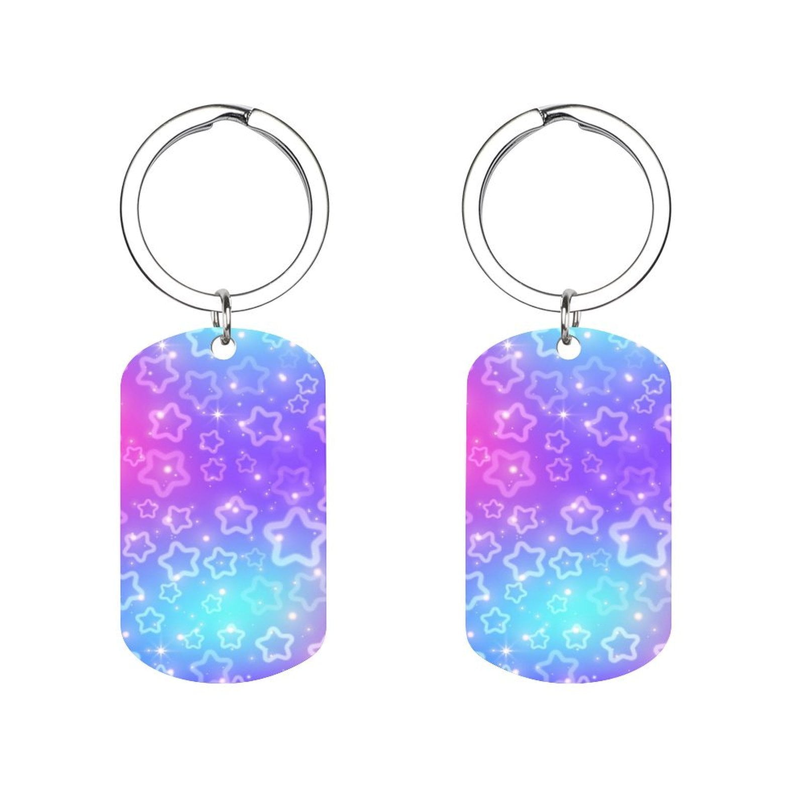 Metal Keychain 3.1×1.1in Material Solid Smooth No Trace Arc Design Used ...