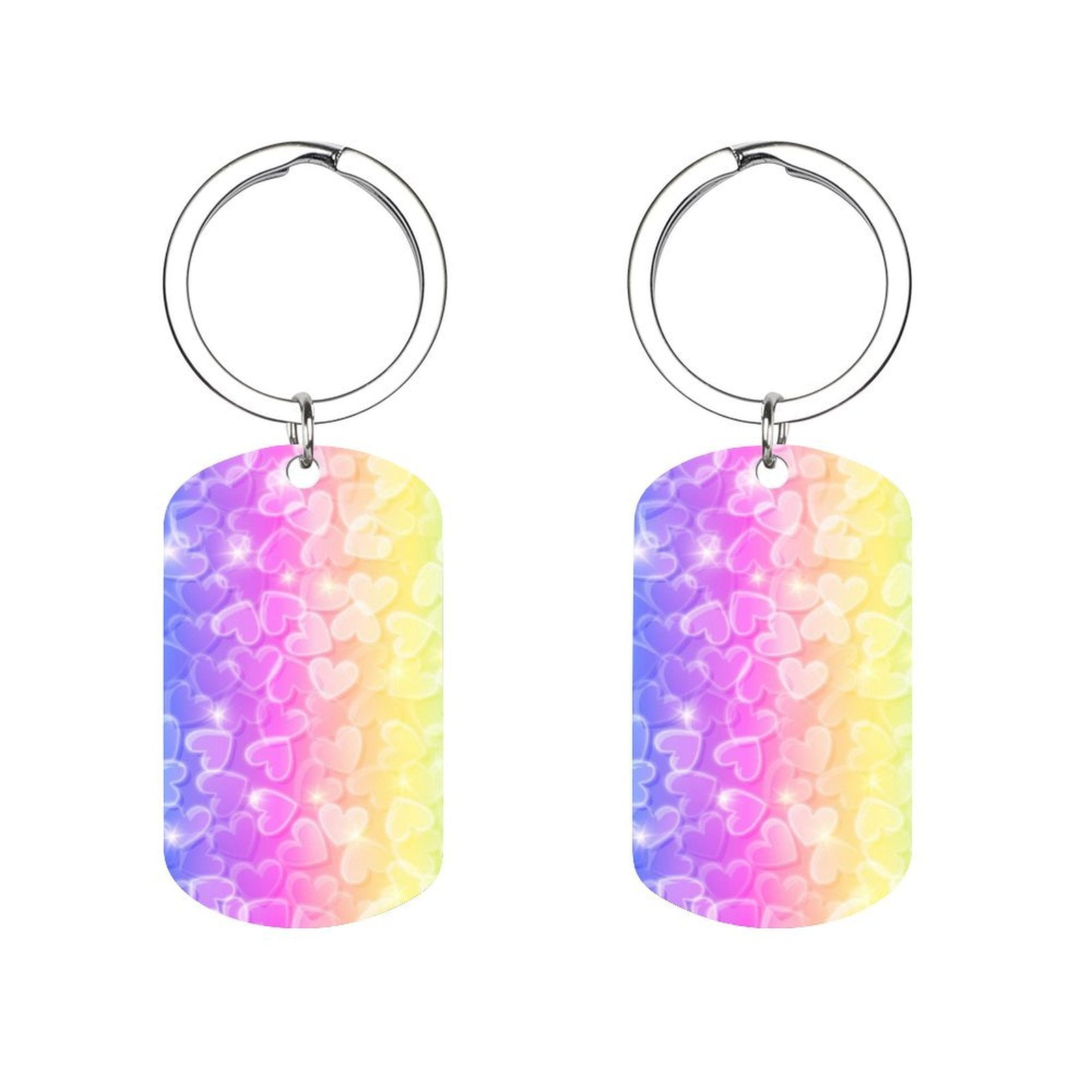 Metal Keychain 3.1×1.1in Material Solid Smooth No Trace Arc Design Used ...