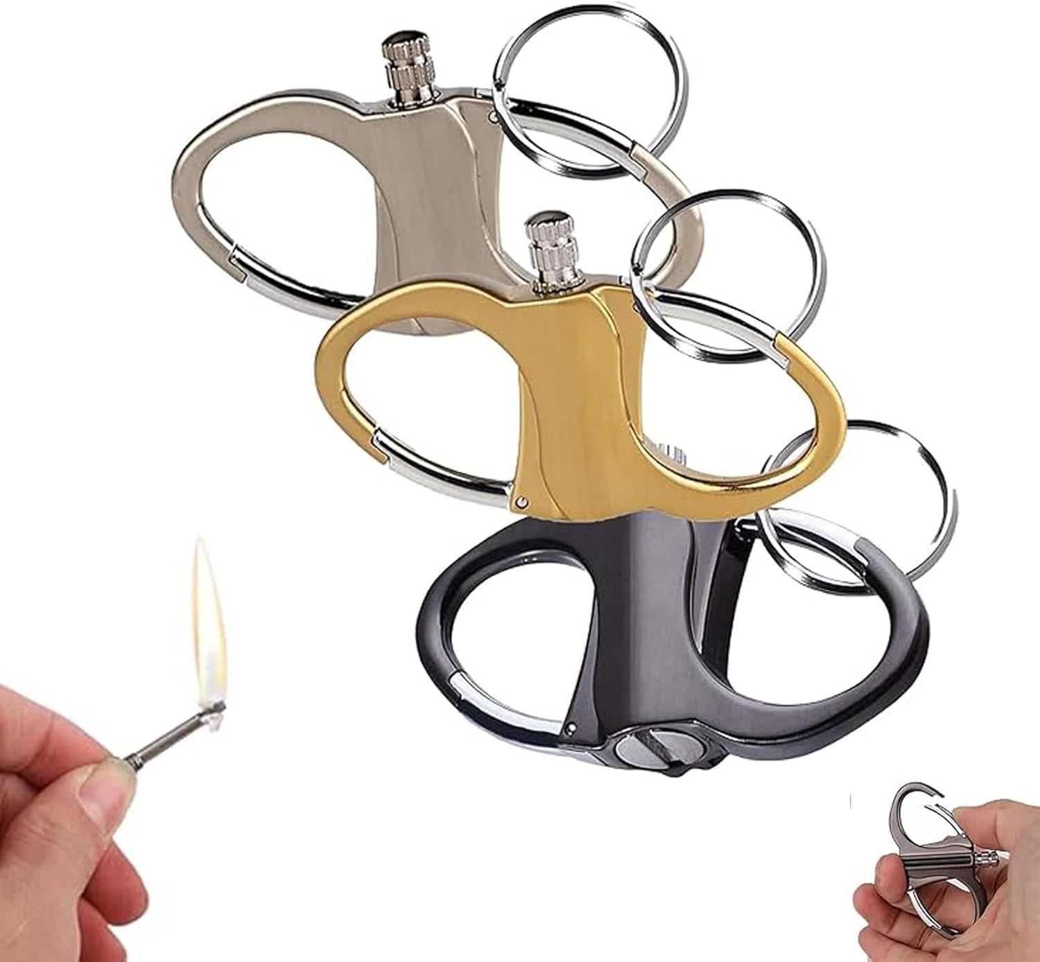 Metal Keychain Lighter, 2025 New Lighter Key Chain, Fire Starter Key ...