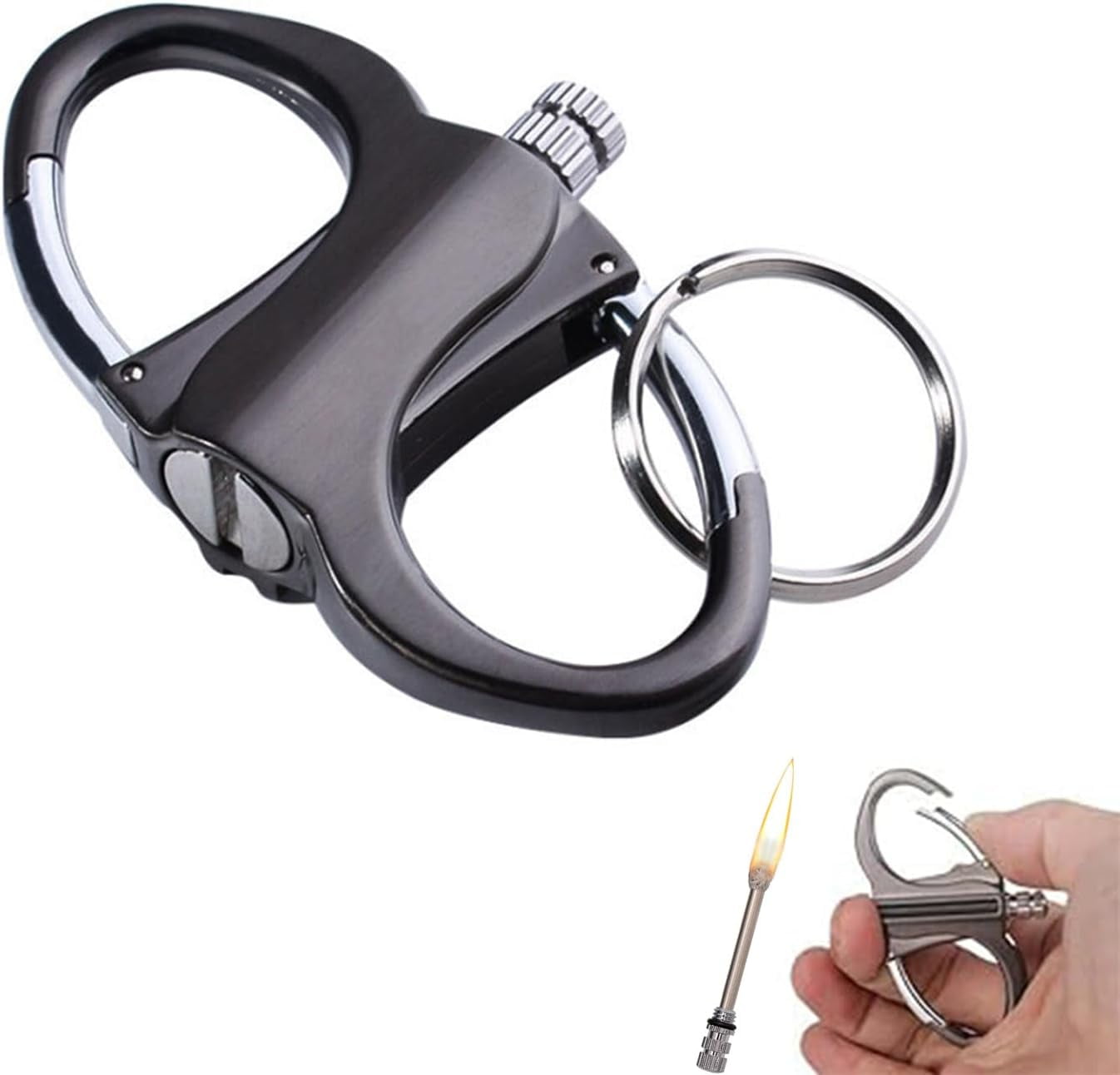 Metal Keychain Lighter - 2025 New Waterproof Mini Metal Match Keychain ...