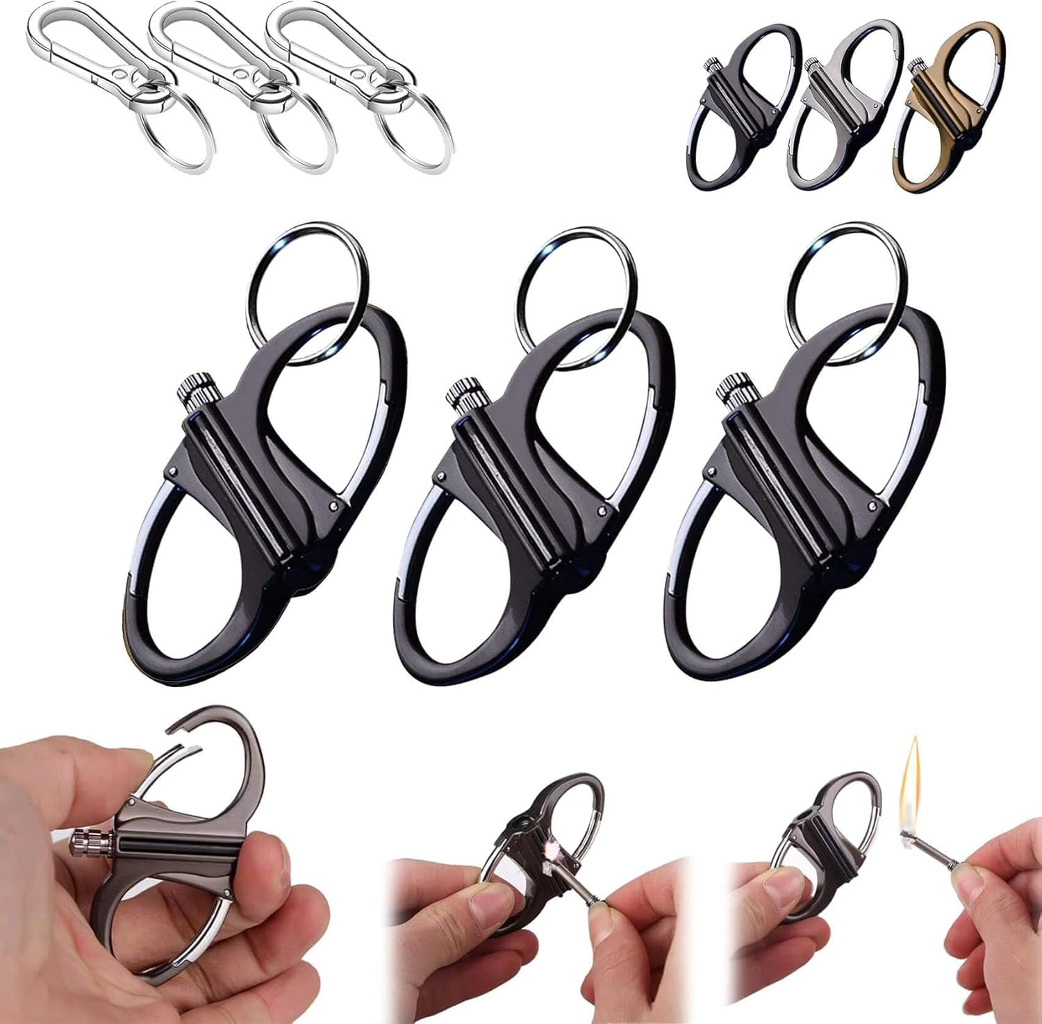 Metal Keychain Lighter - Hidden Forever Lighter Keychain, Permanent Key ...