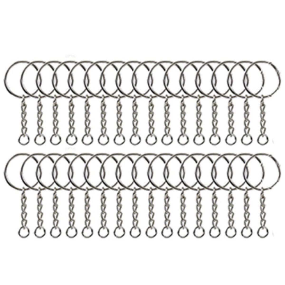 Metal Keychain Rings, Durable Stainless Steel Keychain Rings with Chain ...