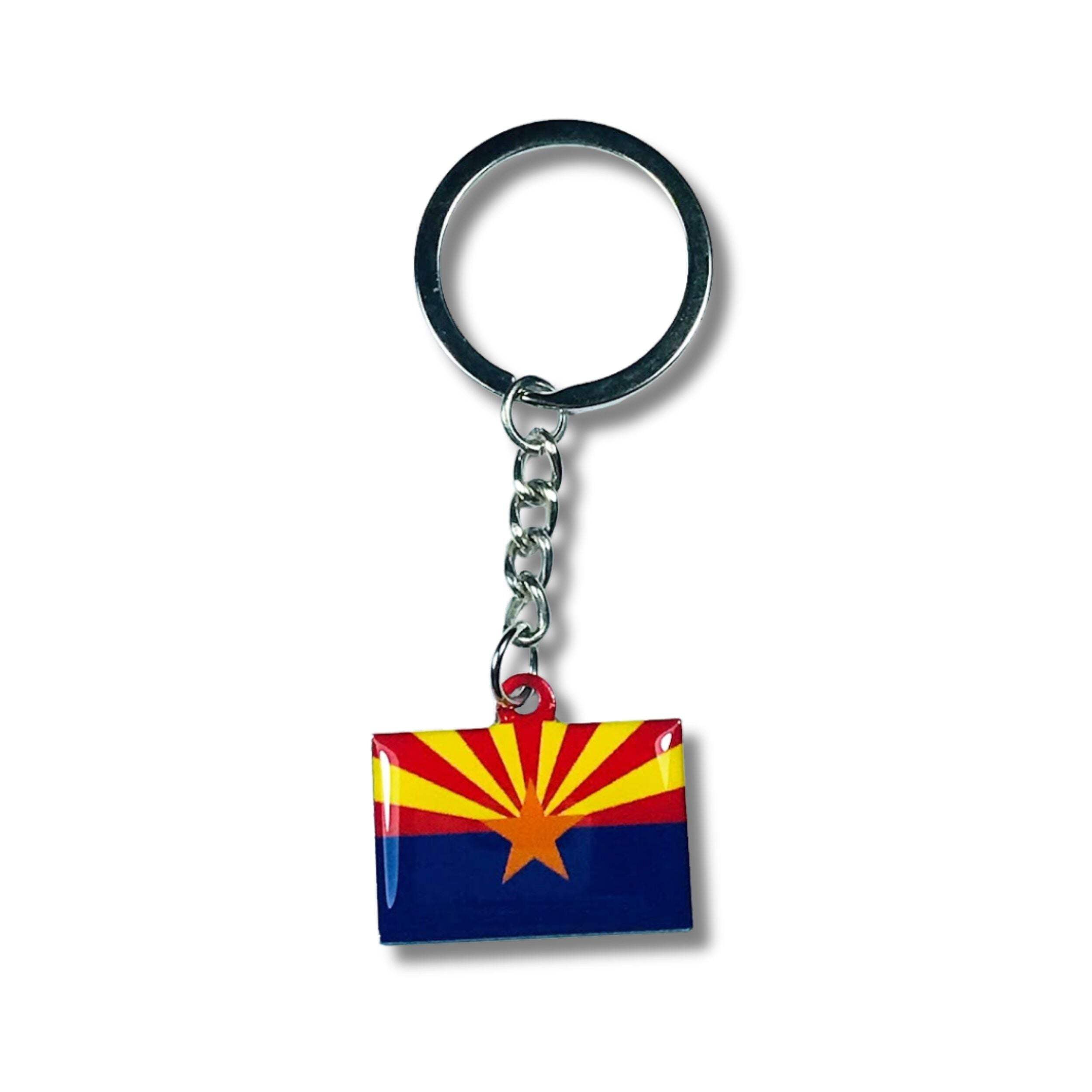 Metal Keychain - State Flag Arizona - USA | 1.18-Inch (3 cm) Keychain ...