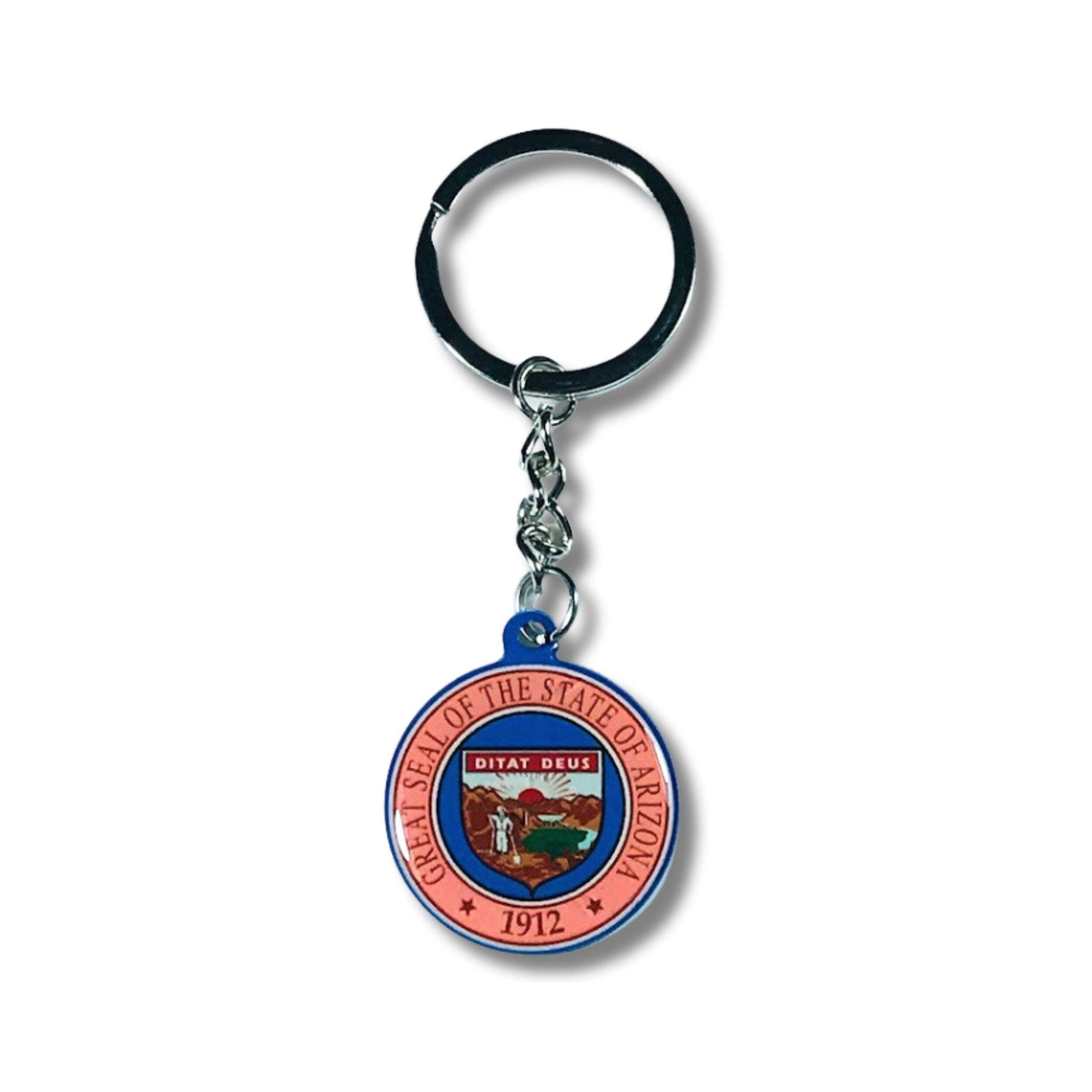 Metal Keychain - State Seal Arizona - USA | 1.18-Inch (3 cm) Keychain ...