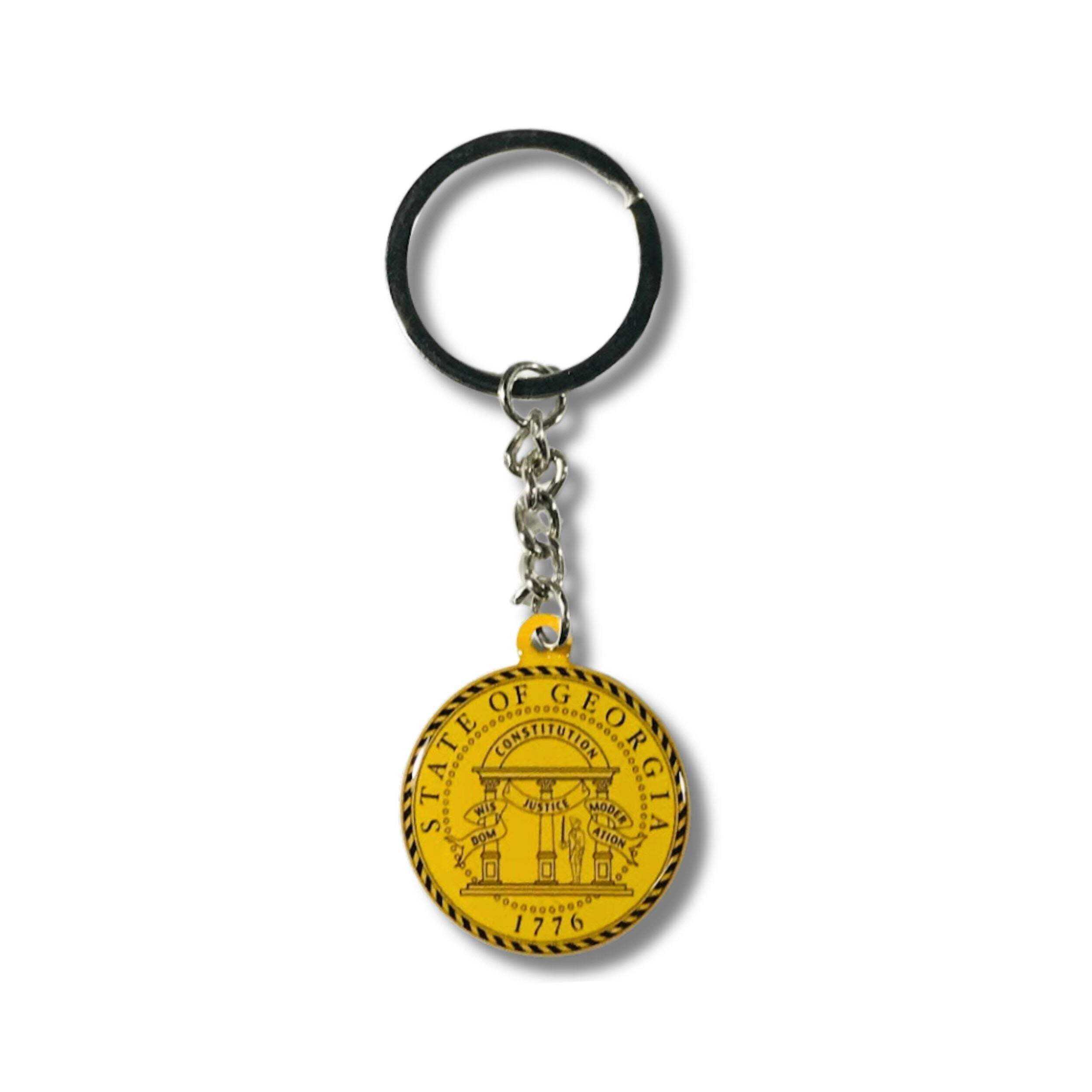 Metal Keychain - State Seal Georgia - USA | 1.18-Inch (3 cm) Keychain ...