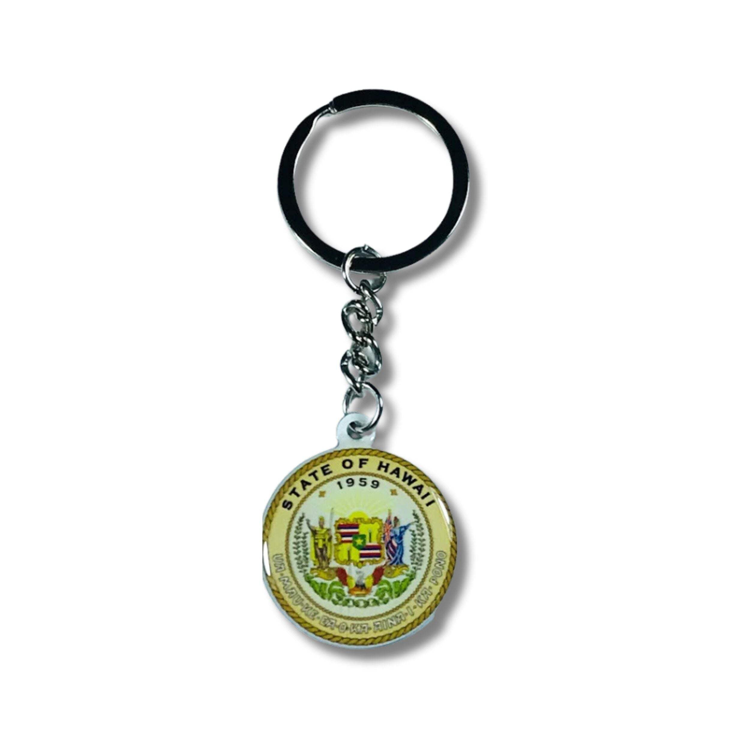 Metal Keychain - State Seal Hawaii - USA | 1.18-Inch (3 cm) Keychain ...