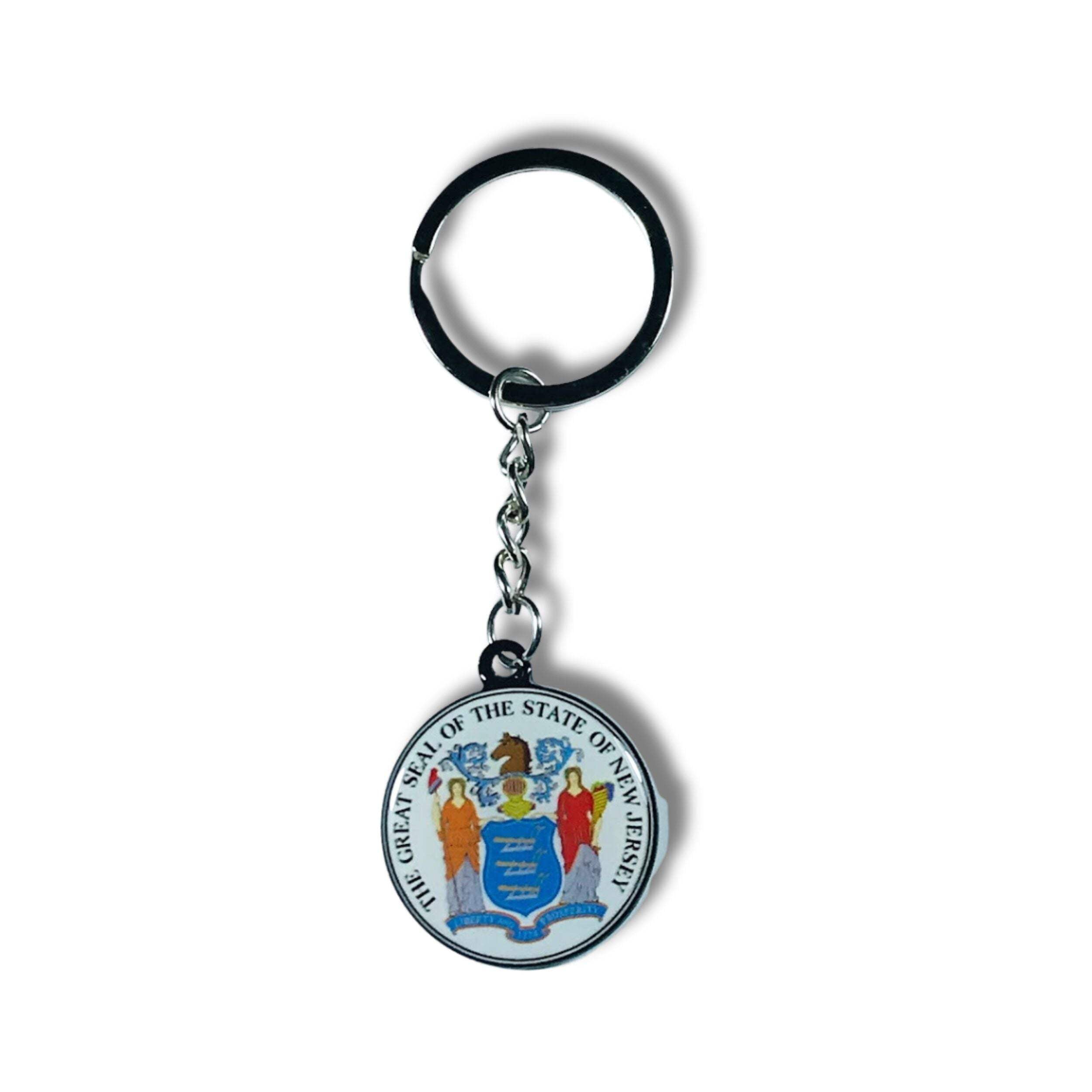 Metal Keychain - State Seal New Jersey - USA | 1.18-Inch (3 cm ...