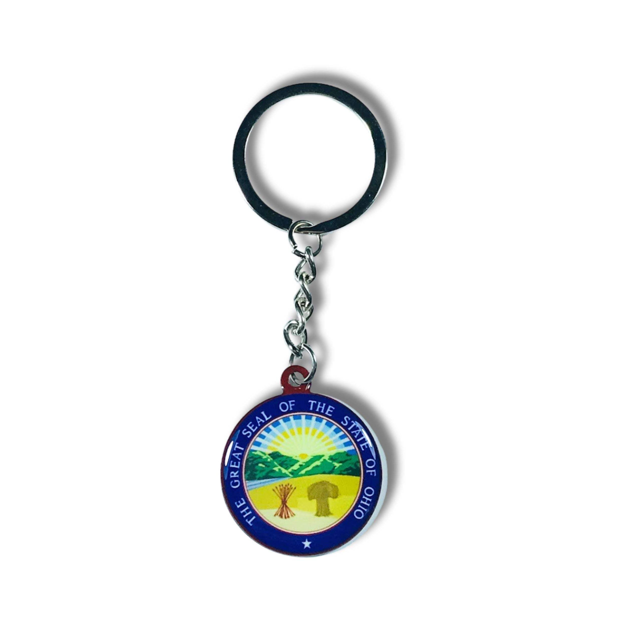 Metal Keychain - State Seal Ohio - USA | 1.18-Inch (3 cm) Keychain for ...
