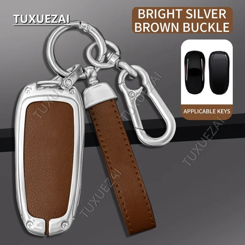 Metal Keys Cover Holder Car Key Case For Tesla B key case Model 3 Y X ...