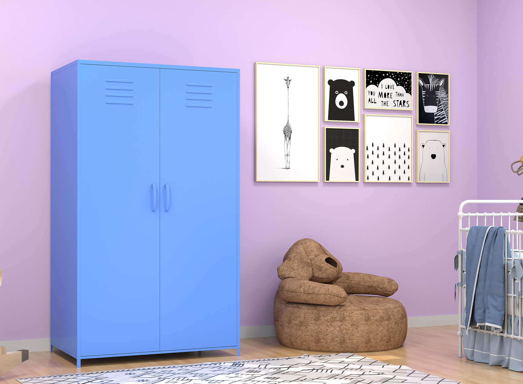 Triple Tree Metal Kid Locker, 2 Door, Three Tier Wardrobe, Safe Storage ...