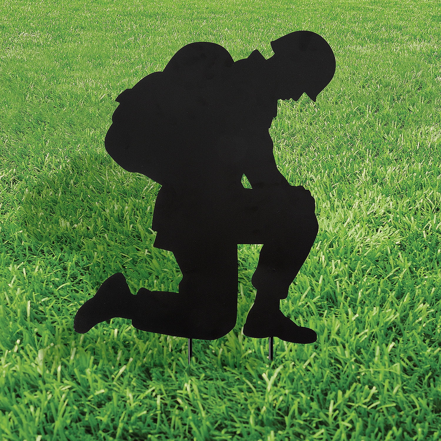 Metal Kneeling Soldier Silhouette Yard Sign - Walmart.com