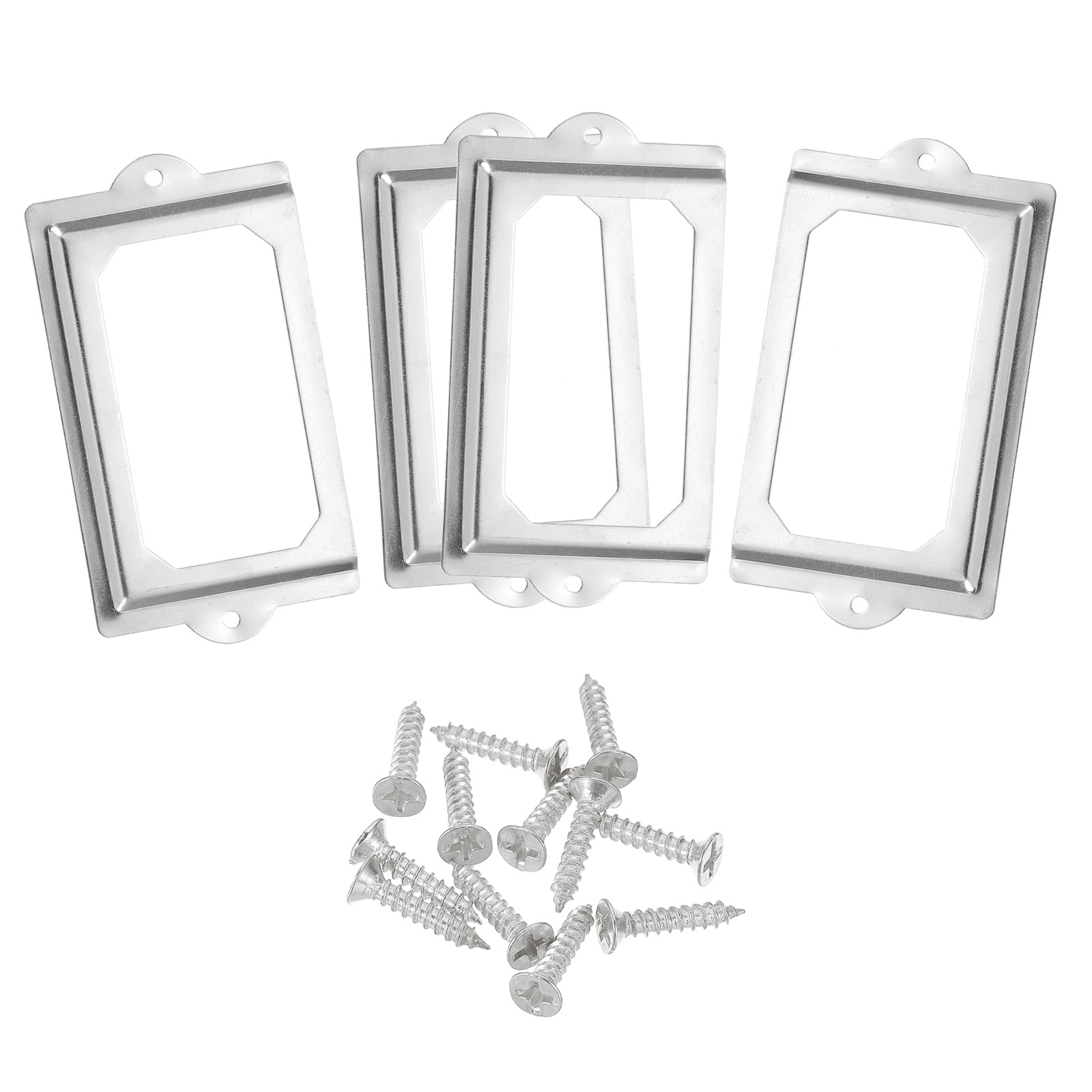 Metal Label Holders, 124x70mm 4Pack File Name Card Tag Label Frame ...