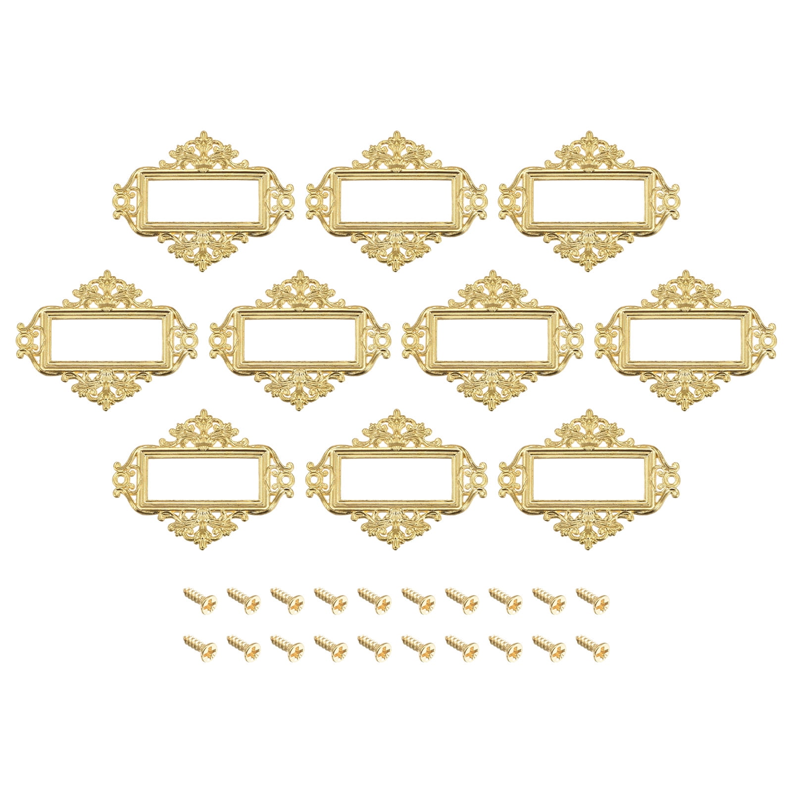 Metal Label Holders, 55x43mm Name Card Tag Frames for File Drawer ...