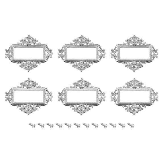 Metal Label Holders, 55x43mm Name Card Tag Frames for File Drawer ...