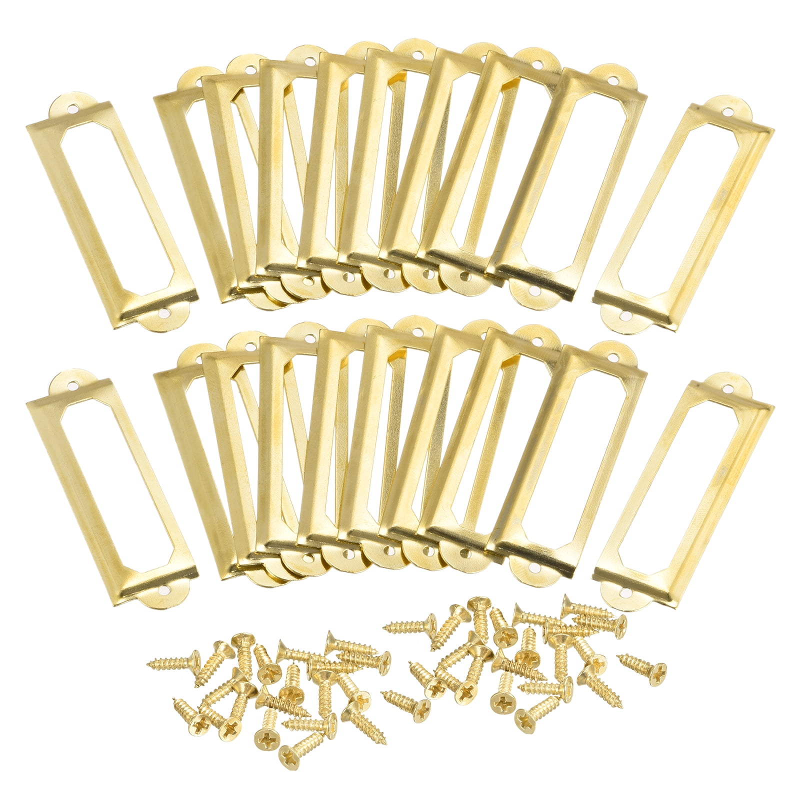 Metal Label Holders, 60x17mm 20Pack File Name Card Tag Label Frame ...