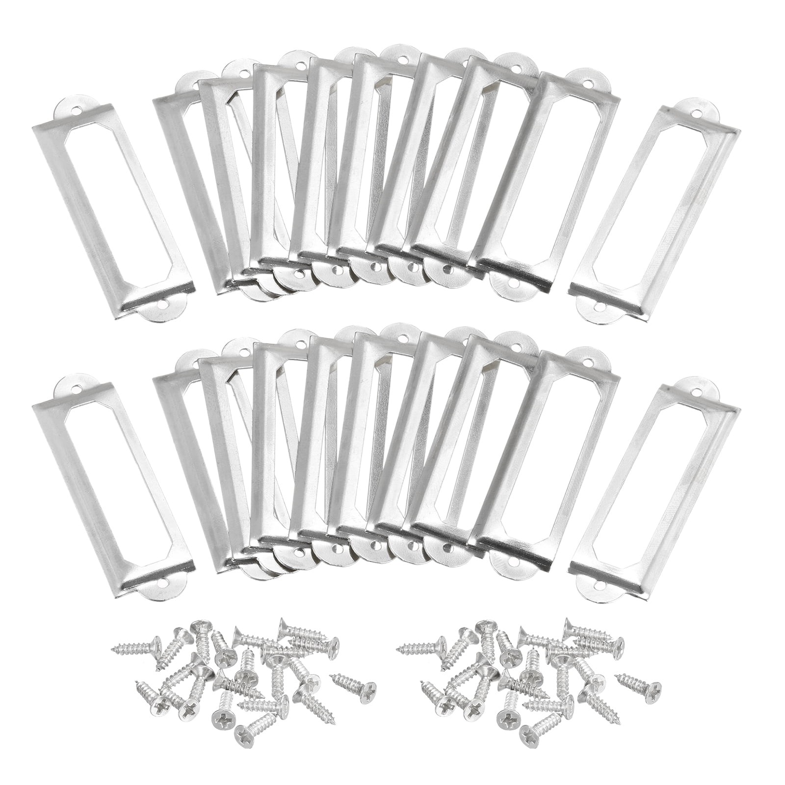 Metal Label Holders, 60x17mm 20Pack File Name Card Tag Label Frame ...