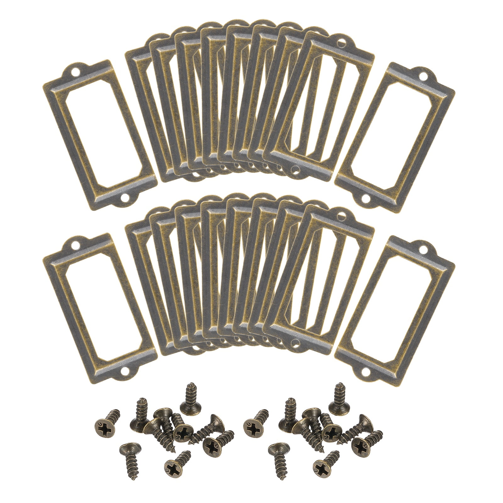 Metal Label Holders, 70x33mm 40Pack File Name Card Tag Label Frame ...