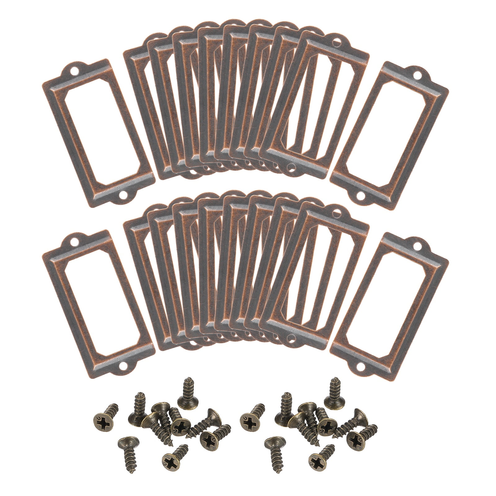 Metal Label Holders, 70x33mm 40Pack File Name Card Tag Label Frame ...