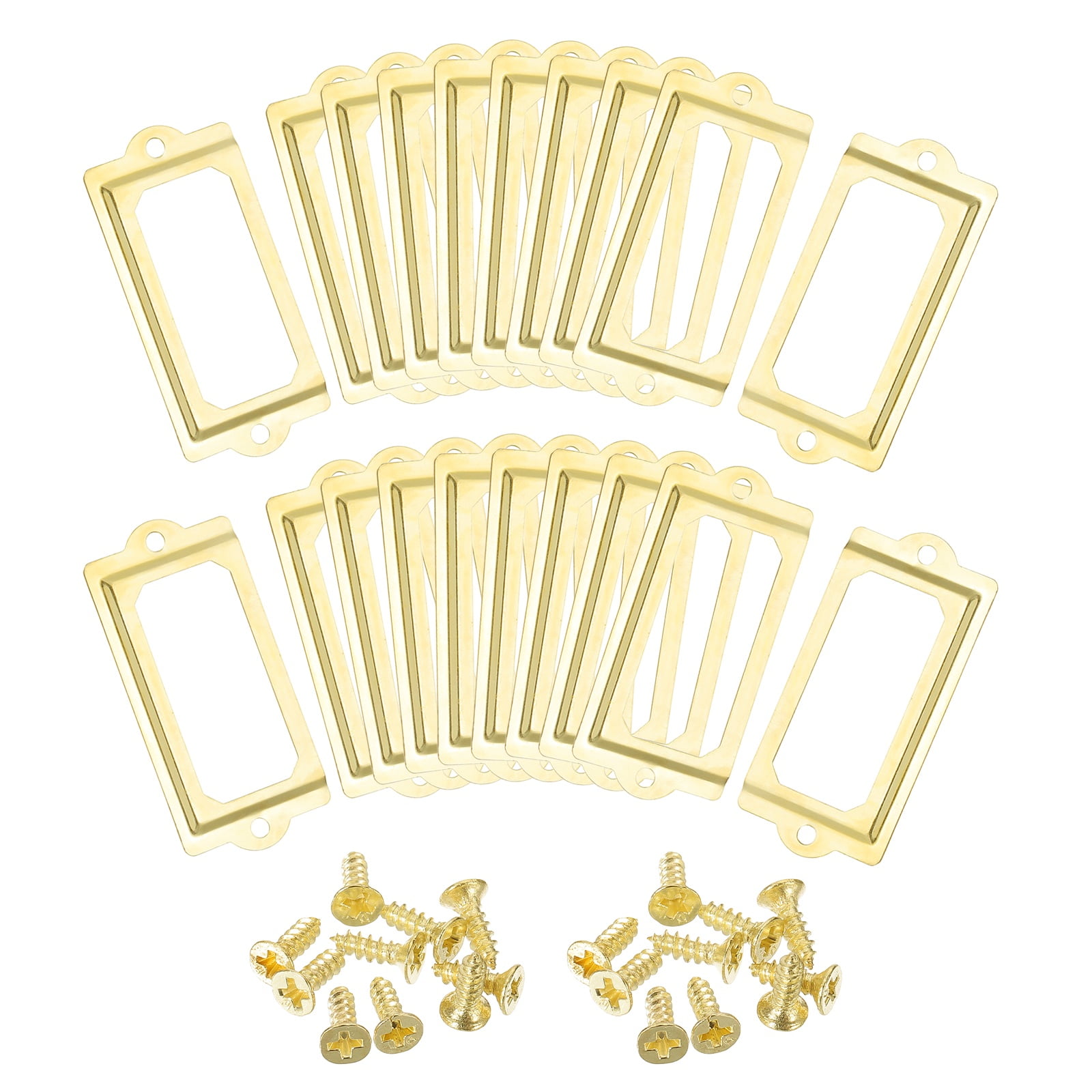 Metal Label Holders, 70x33mm 40Pack File Name Card Tag Label Frame ...