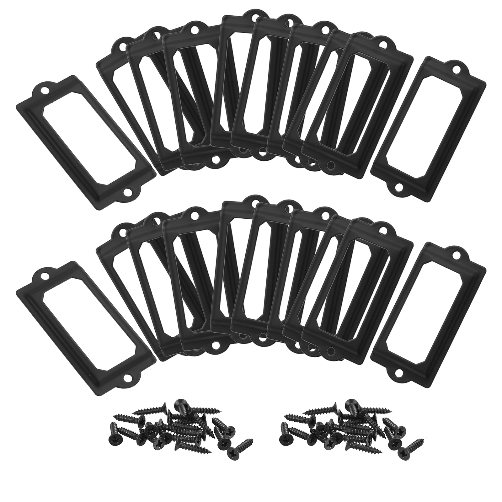 Metal Label Holders, 70x33mm 50Pack File Name Card Tag Label Frame ...