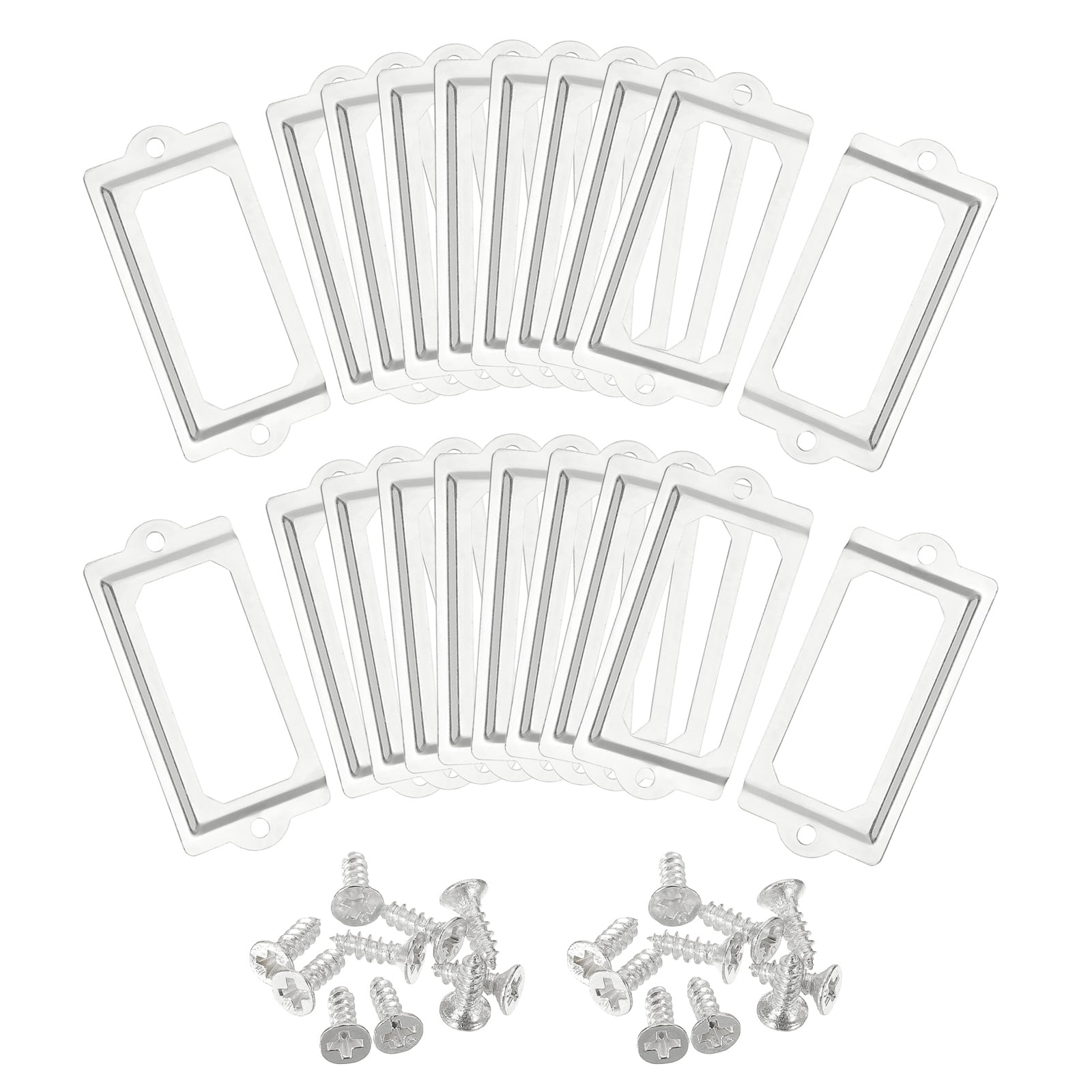 Metal Label Holders, 70x33mm 60Pack File Name Card Tag Label Frame ...