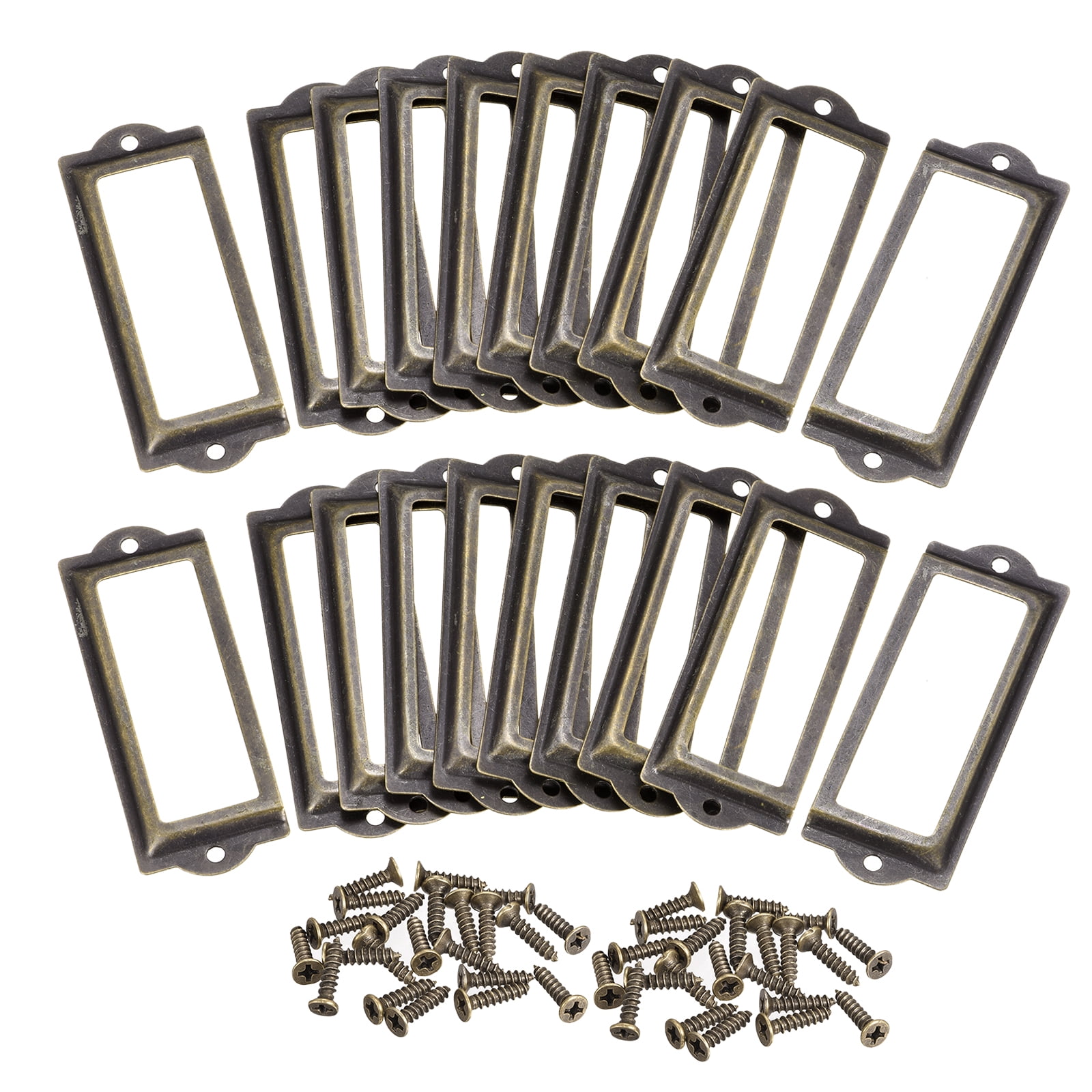 Metal Label Holders, 82x30mm 60Pack File Name Card Tag Label Frame ...