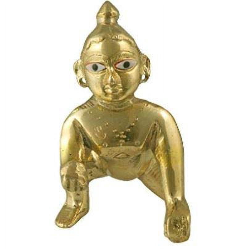 Metal Laddu Gopal Brass Idol, Bal Gopal, Thakur Ji, Golden, Medium Size ...
