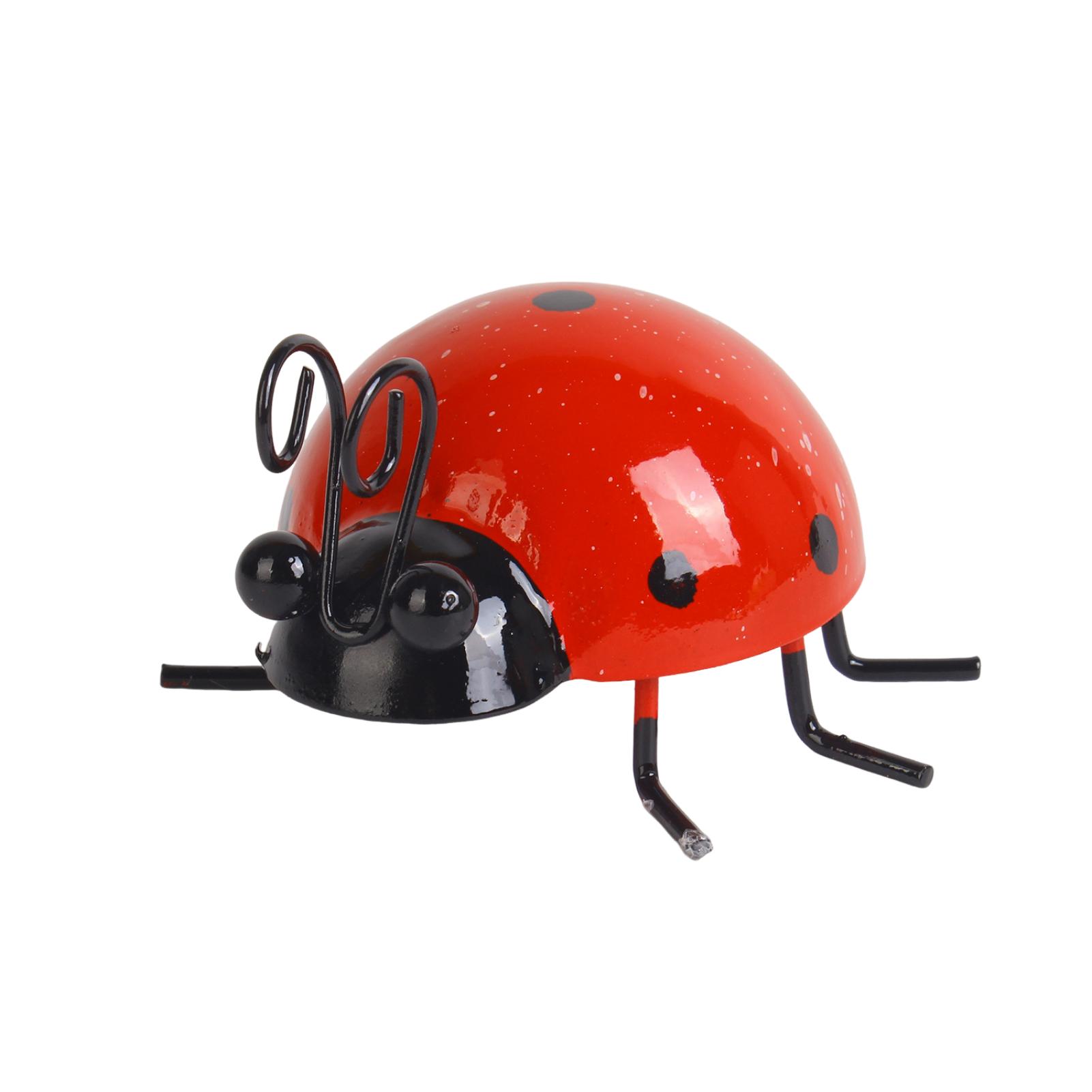 Metal Ladybug Garden Ornament Wall Decor Ladybird Sculpture Hand ...
