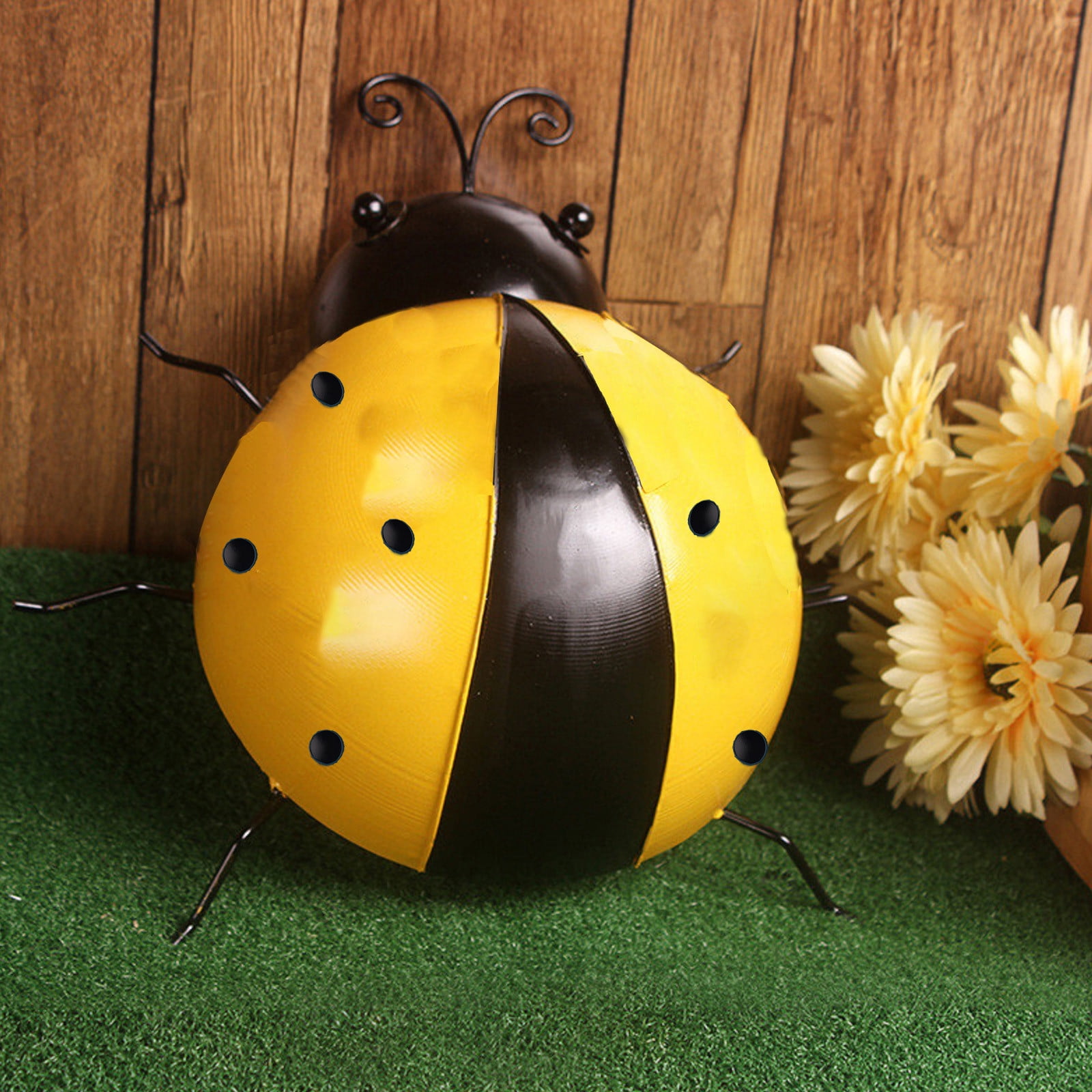 Metal Ladybugs Outdoor Wall Art Decor for Yard 3.9inch Rustproof Fence ...