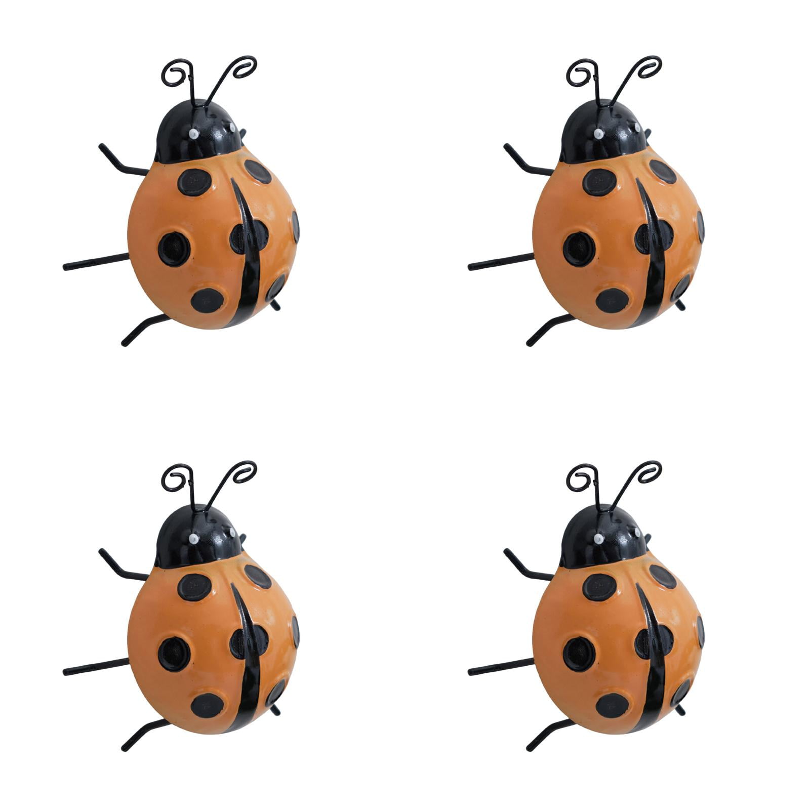 Metal Ladybugs Wall Art Outdoor Decor - 3D Cute Ladybirds Sculptures ...