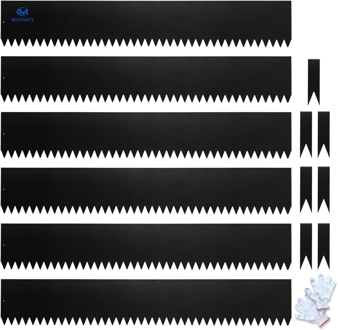 Metal Landscape Edging 6 Pack 40" L x 10" H,Galvanized Bendable Metal ...