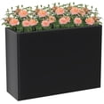 Metal Large Planter Box L x W x H Heavy Duty Tall Rectangle Outdoor ...