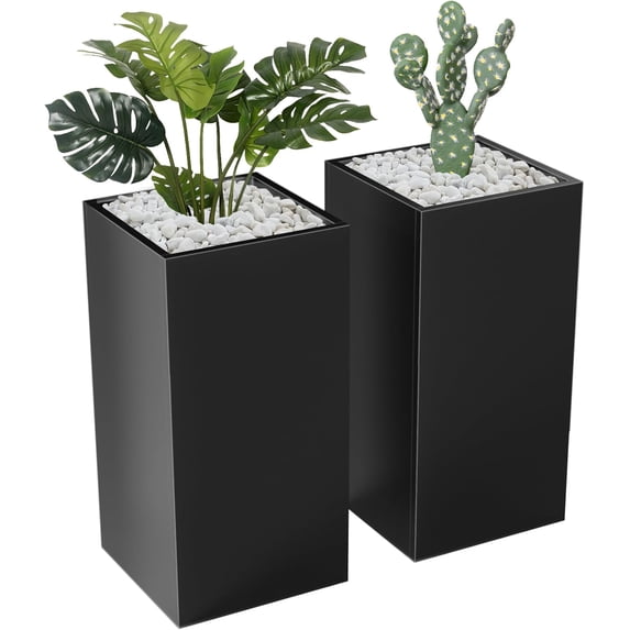 Metal Large Planter Box L x W x H Heavy Duty Tall Rectangle Outdoor ...