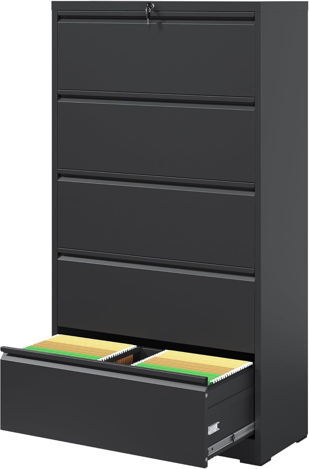 Metal Lateral Filing Cabinet for Home Office, Wide Steel Storage ...