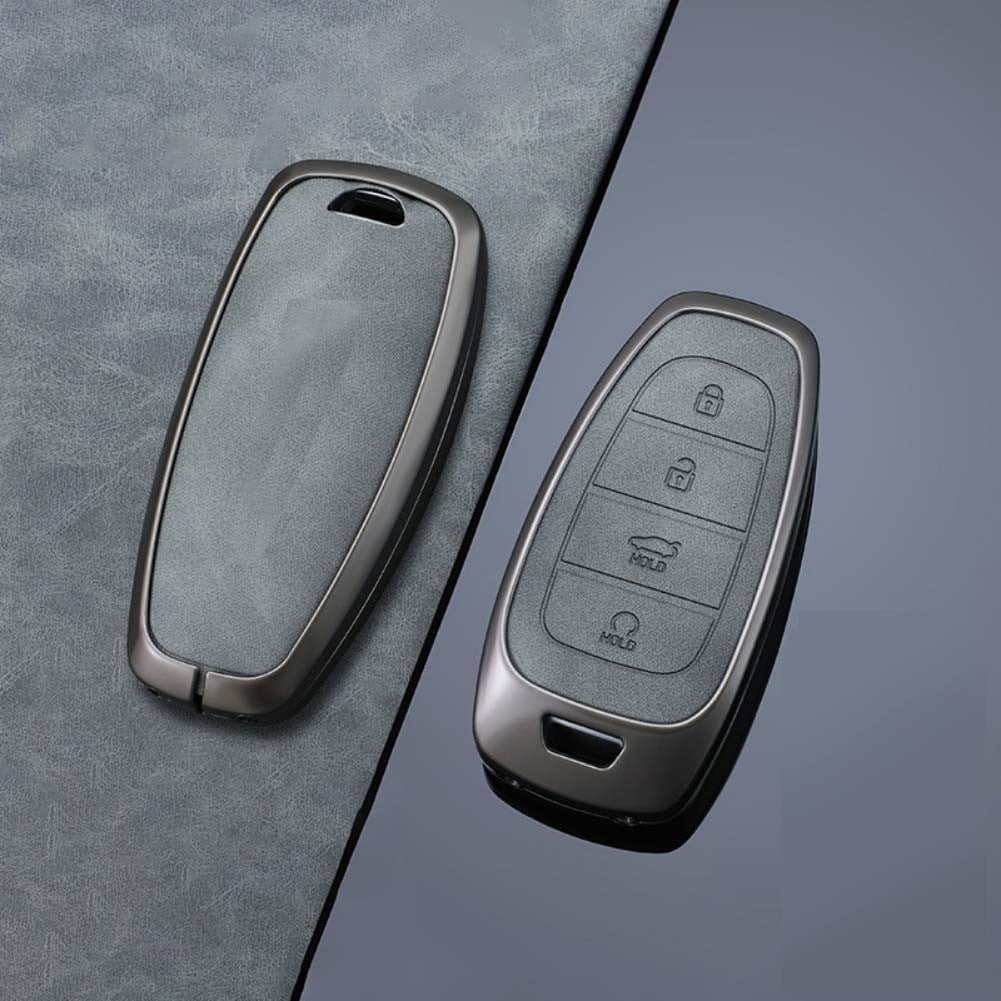 Metal Leather Key Fob Case Cover for Hyundai Models - Walmart.com