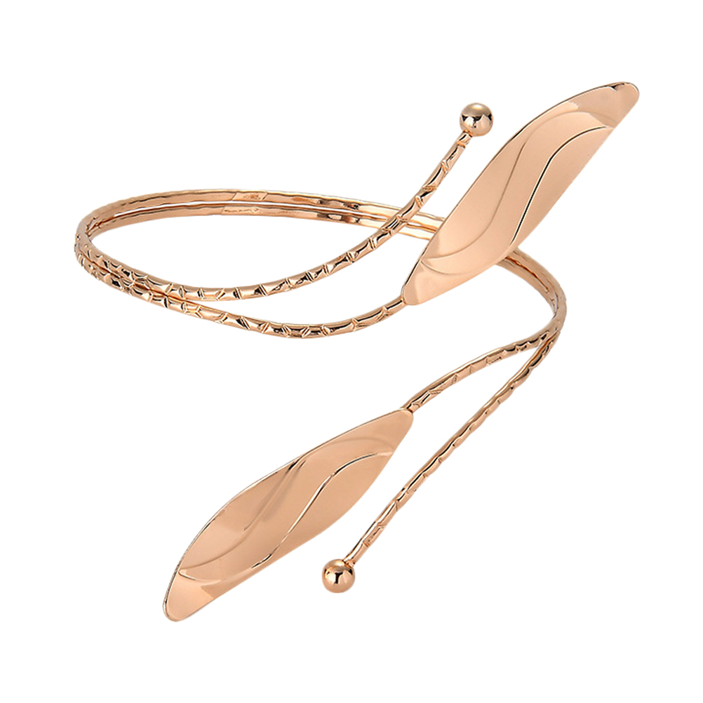 Metal Leaves Arm Ring Delicate Leaves Armlet Adjustable Opening ...