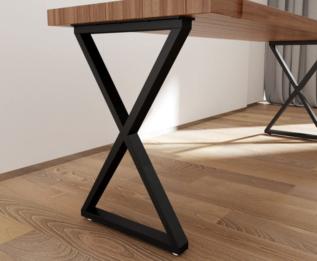 Metal Legs for Table X Shape 28" H Tall Industrial Black Table Legs ...