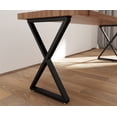 Metal Legs for Table X Shape 28" H Tall Industrial Black Table Legs ...