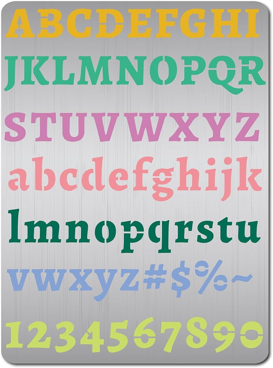 Metal Letter Stencil Stainless Steel Lettering Alphabet Number Symbol ...