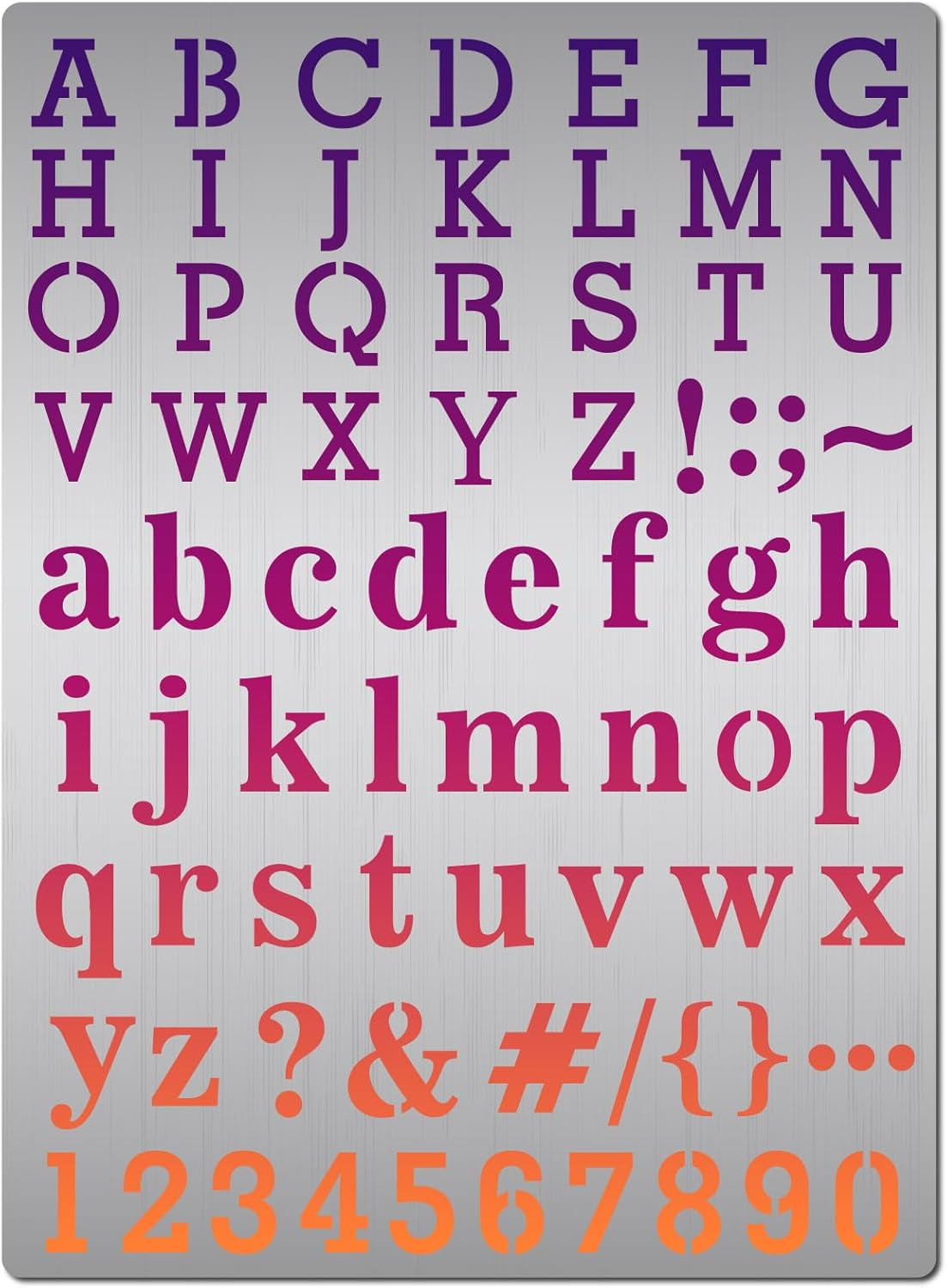 Metal Letter Stencil Stainless Steel Lettering Alphabet Symbol Painting ...