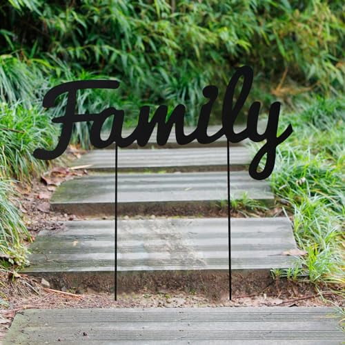 Metal Letters Garden Stakes Yard Art Word Sign Lawn Decoration Indoor ...