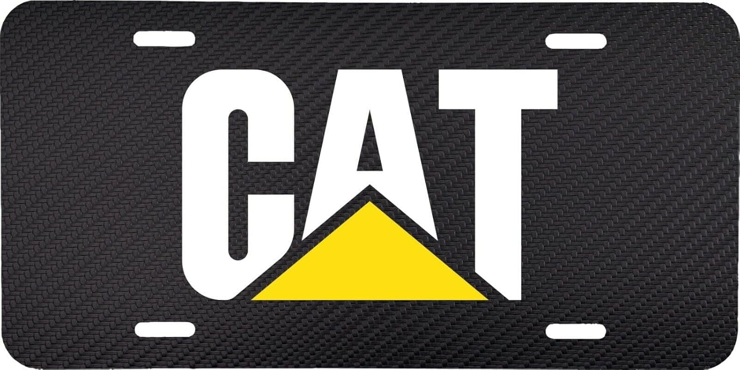 Metal License Plates For Cat For Caterpillar For Carbon Fiber Look ...