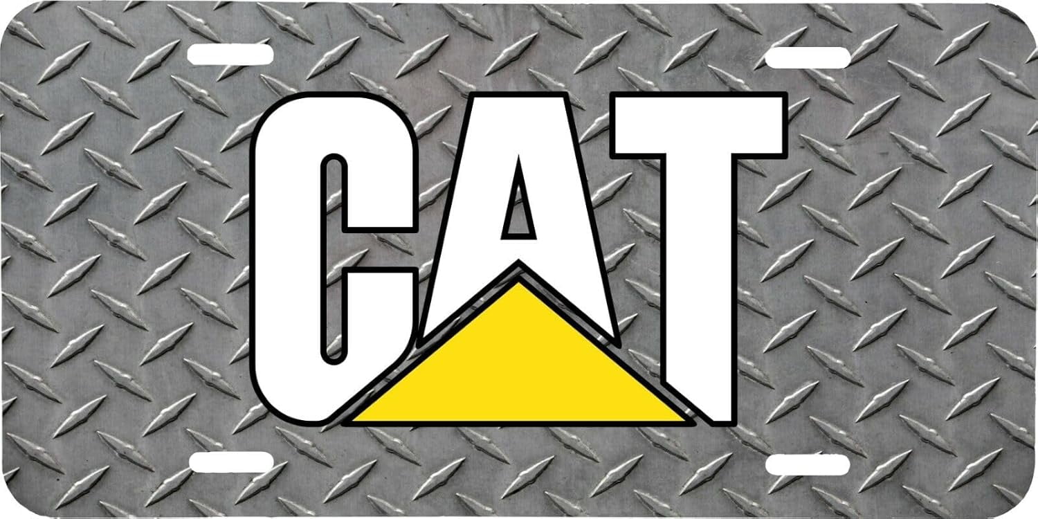 Metal License Plates For Cat For Caterpillar For Diamond Plate Look ...