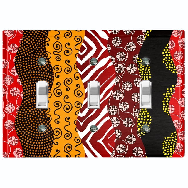 Metal Light Switch Plate Cover Colorful Safari African Tribal Art ...